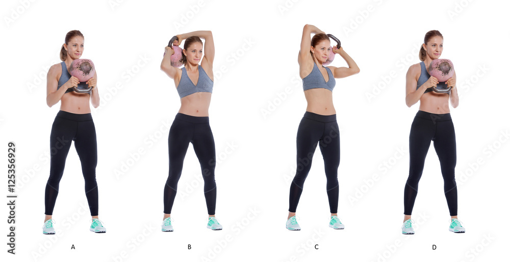 Kettlebell around the head Stock-Foto | Adobe Stock