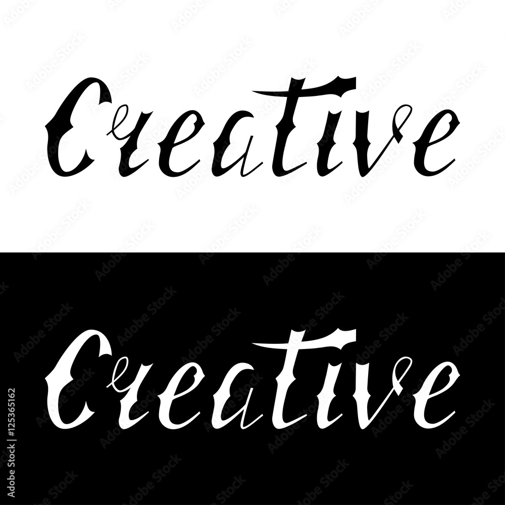 Hand written retro lettering Creative made in vector. Vintage letters ...