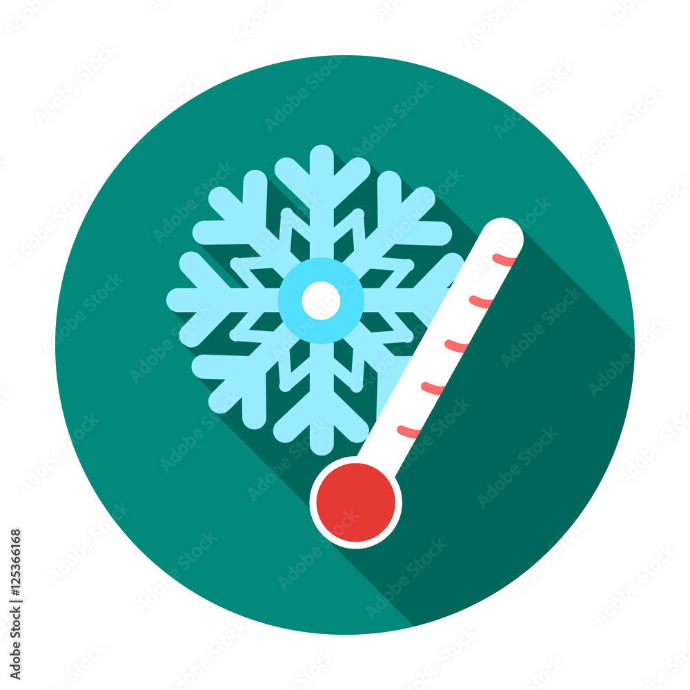 Frost icon in flat style isolated on white background. Weather symbol ...