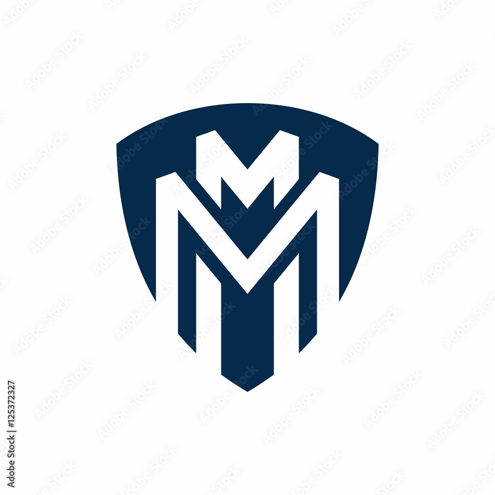 MM Shield - Vector Logo Icon Stock Vector | Adobe Stock