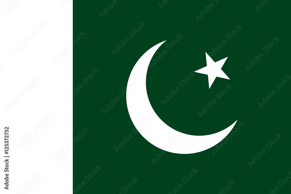 Official vector flag of Pakistan . Islamic Republic of Pakistan . Stock ...