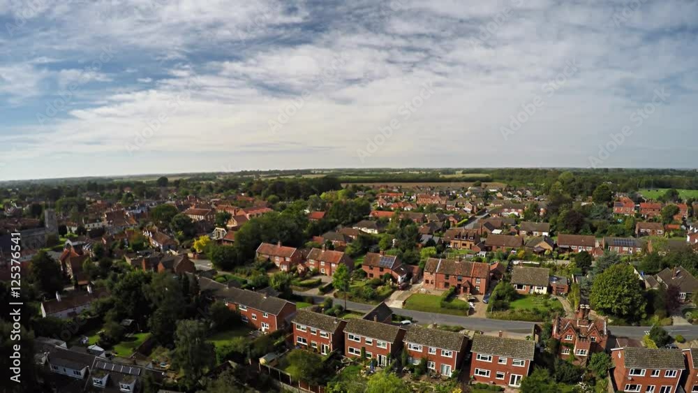 England Aerial Neighborhood Stock Video | Adobe Stock