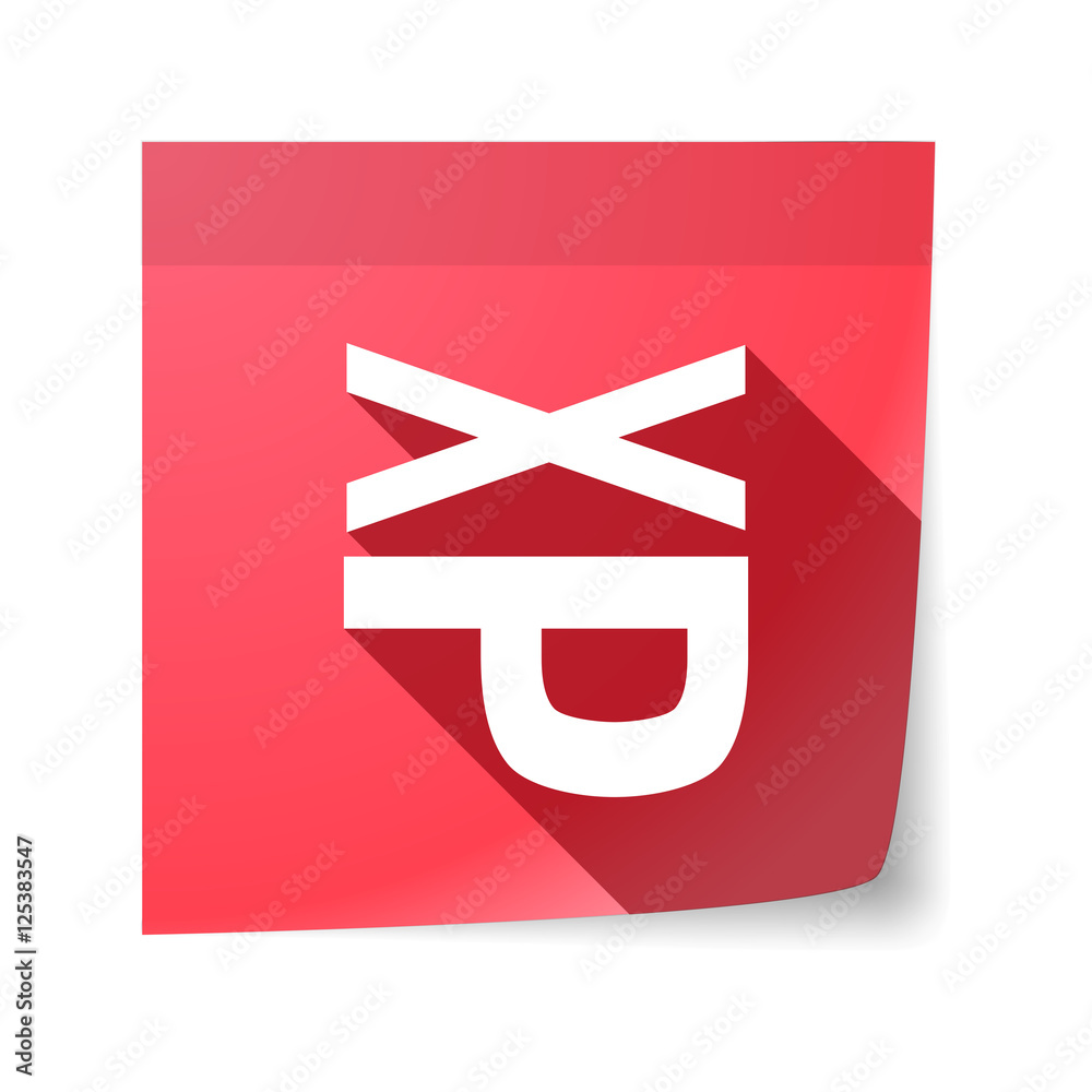 Isolated sticky note with a Tongue sticking text face emoticon Stock ...