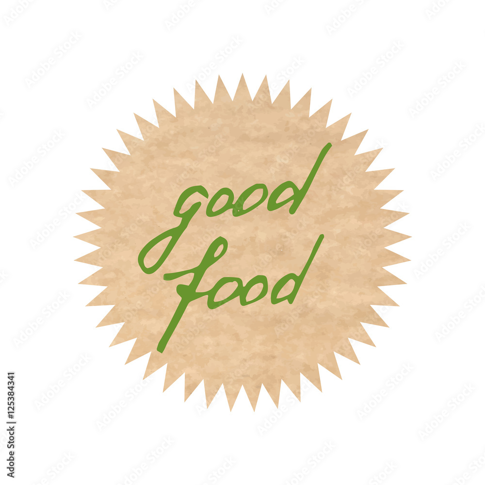 Good food, vector sign, hand-drawn illustration Stock-Vektorgrafik ...