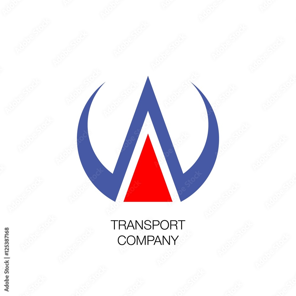 vector illustration with transport company logo Stock Vector | Adobe Stock