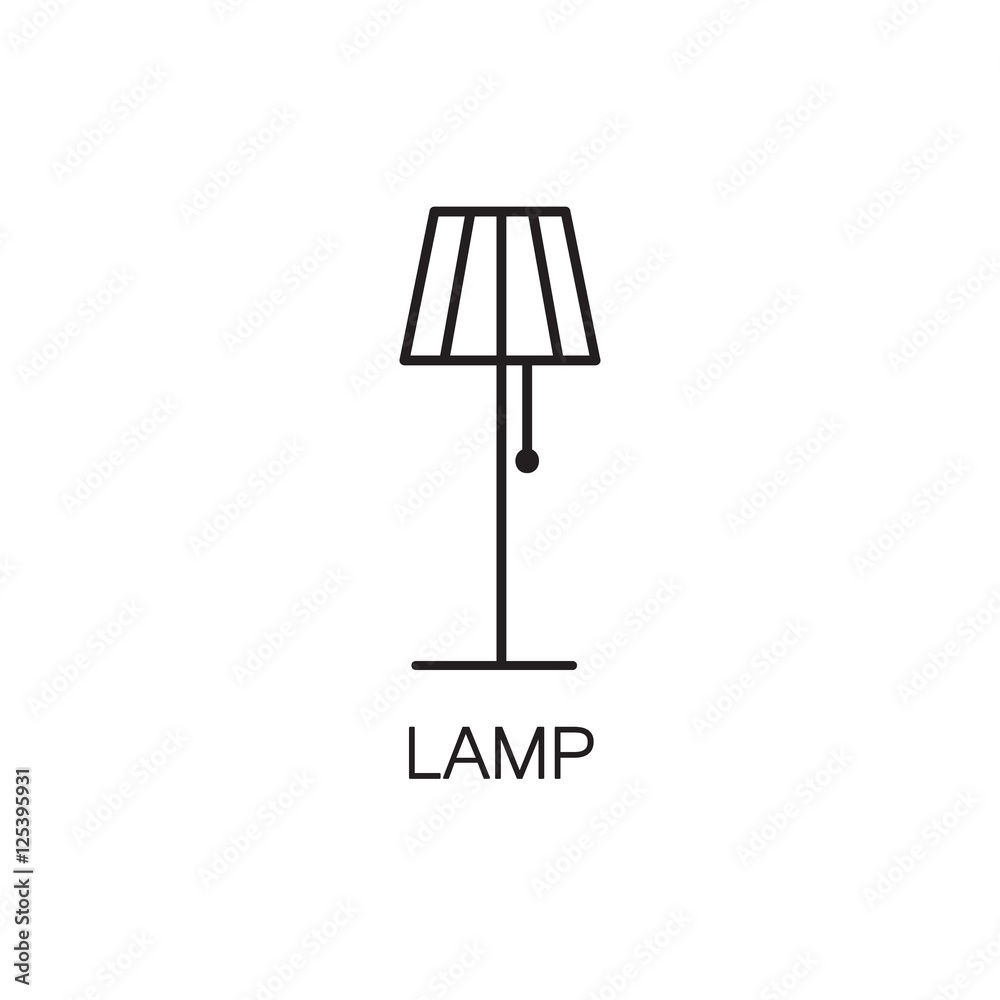 Lamp line icon set. High quality pictogram. Outline vector symbol for ...