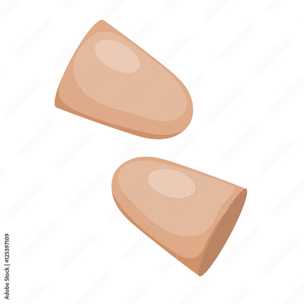Vector illustration of ear plugs on a white background. Cartoon Stock ...