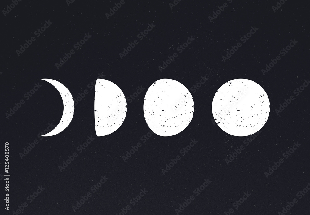 35 Moon Phases Icons Stock Template | Adobe Stock