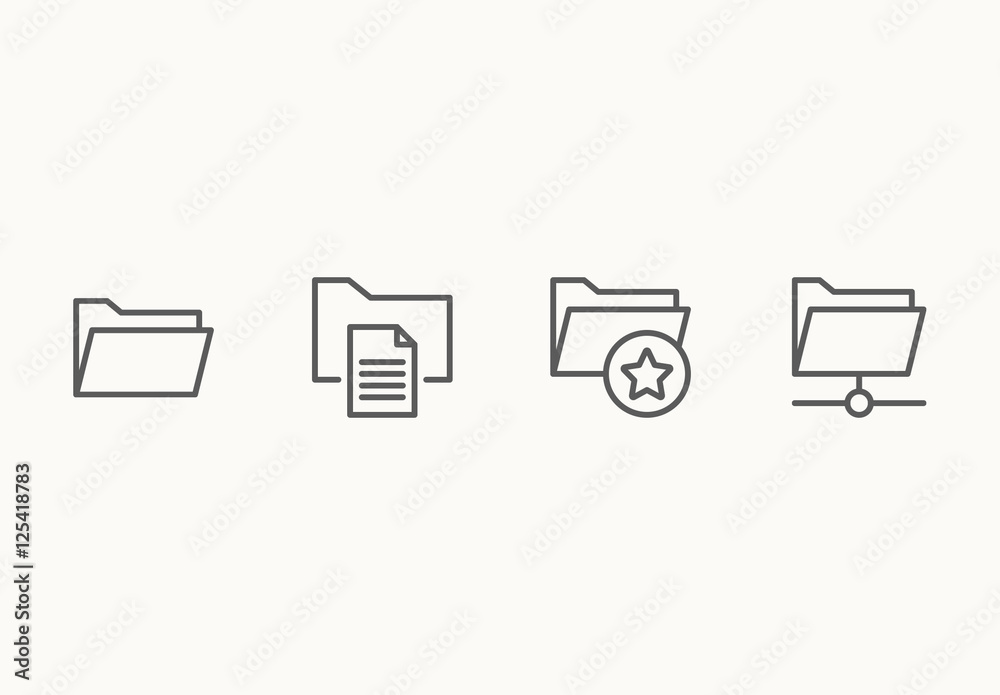 35 Minimalist Folder Icons Stock Template | Adobe Stock
