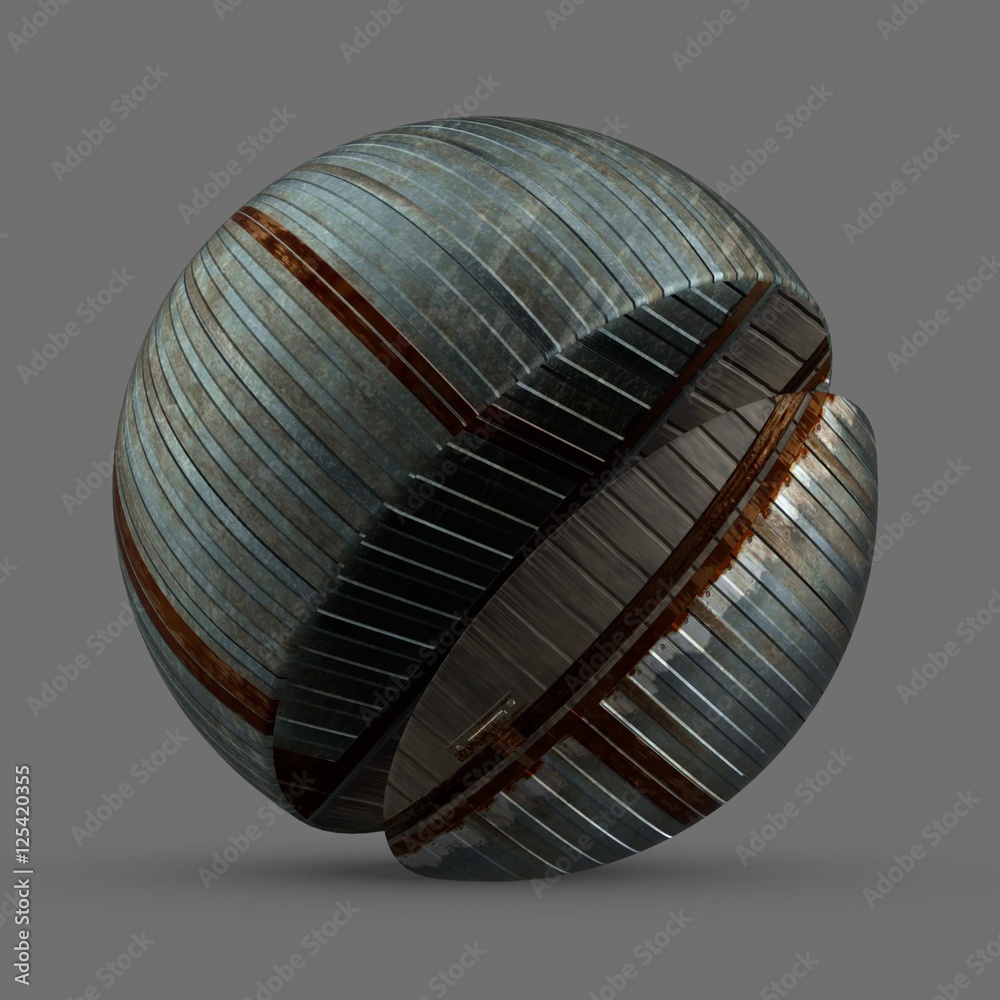 Blue dirty bulkhead metal Stock 3D asset | Adobe Stock