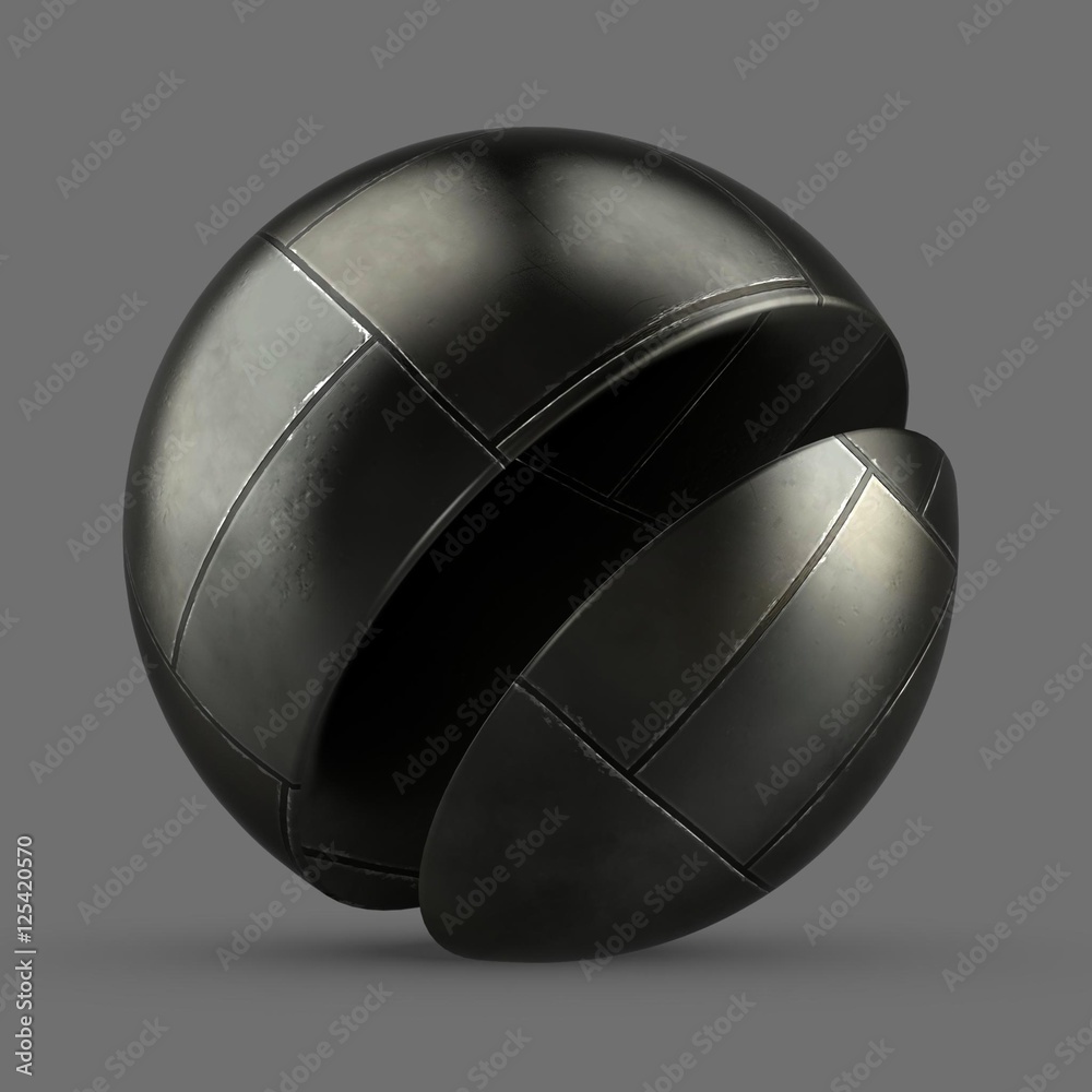 Gray metal plates spaceship hull Stock 3D asset | Adobe Stock