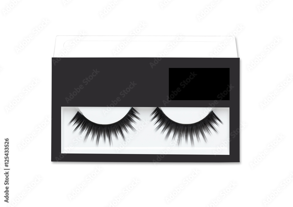Black eyelashes for makeup on white background. Stock Photo | Adobe Stock