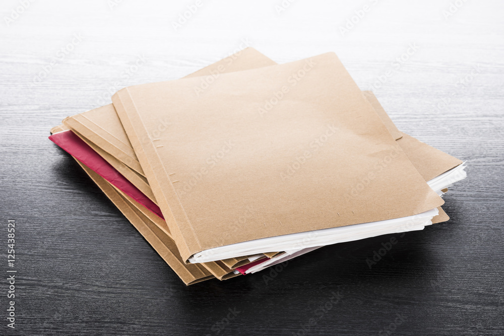 Files. Stack of papers paperwork. Stock Photo | Adobe Stock