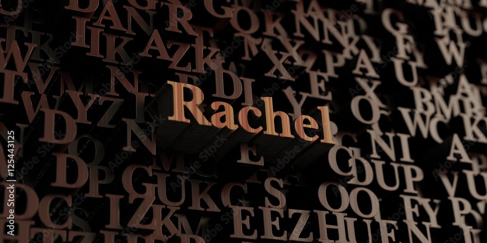 Rachel - Wooden 3D rendered letters/message. Can be used for an online ...