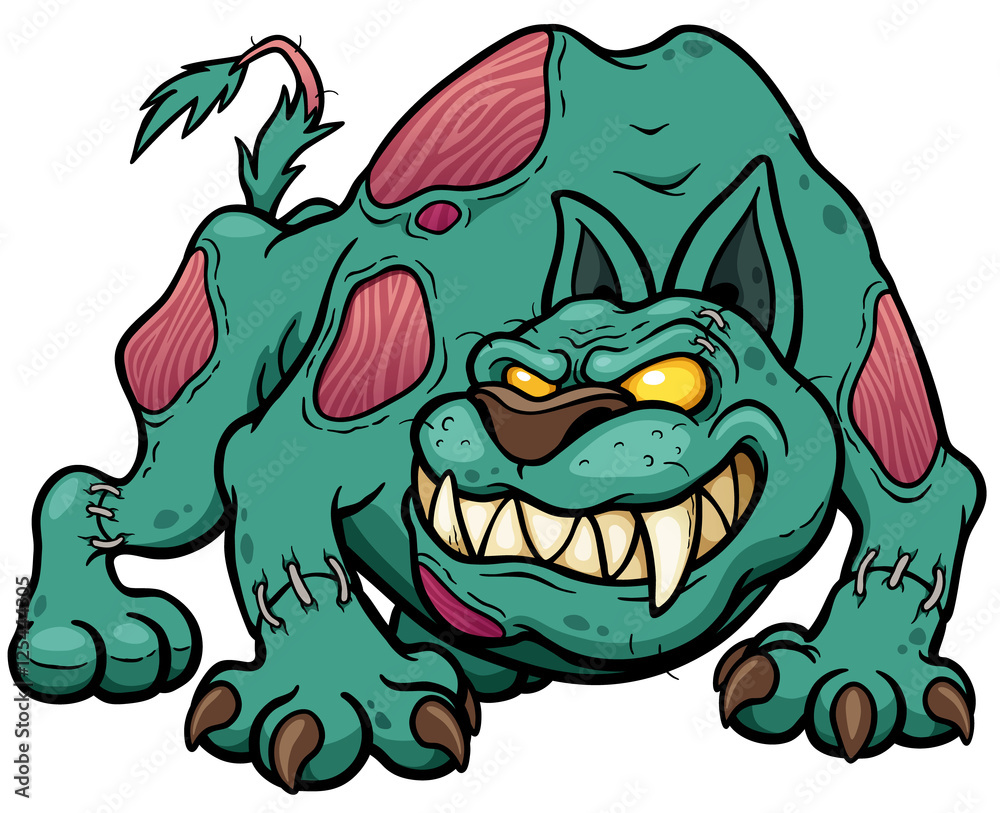 Vector illustration of Cartoon Dog zombie Stock Vector | Adobe Stock