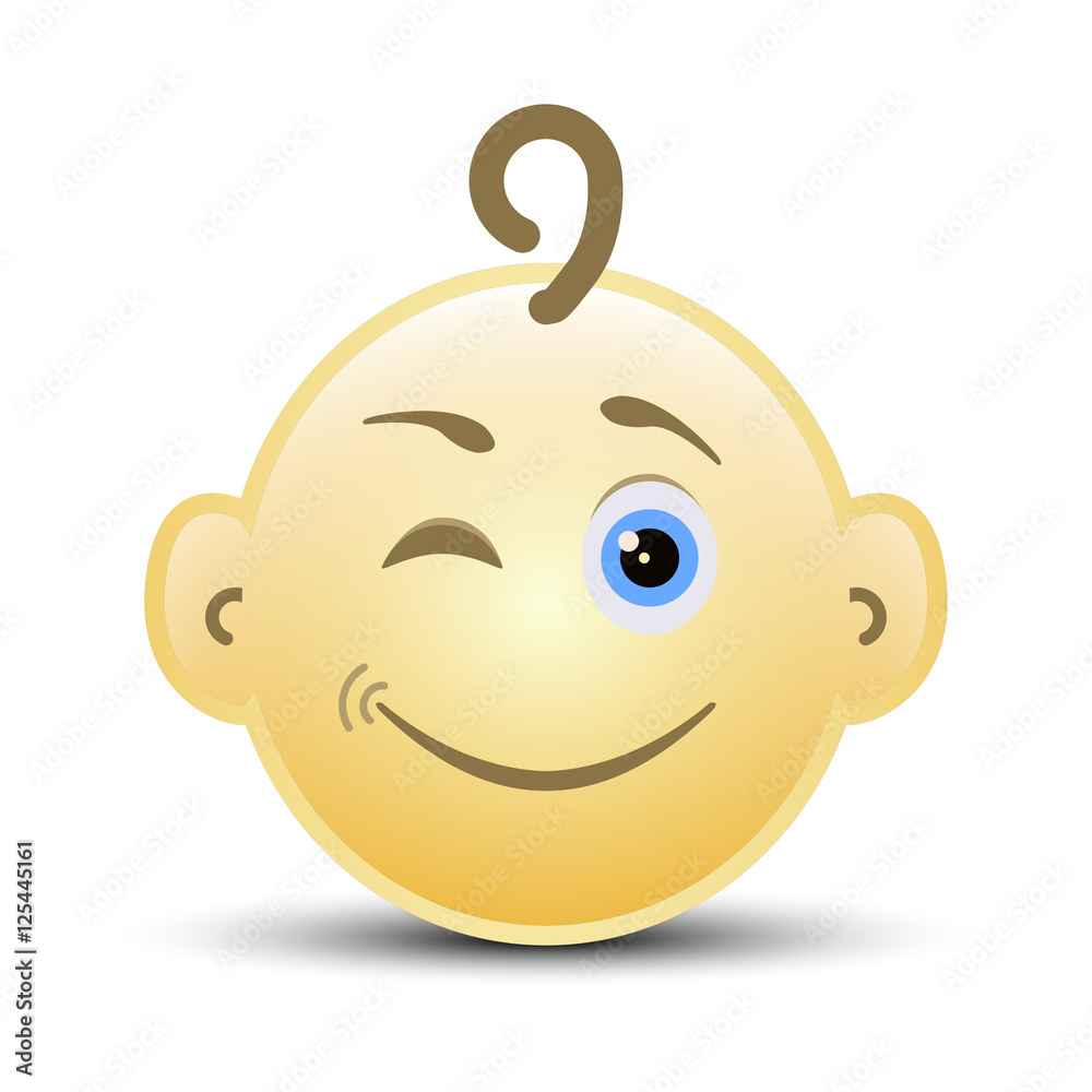 Baby wink smile Stock Vector | Adobe Stock