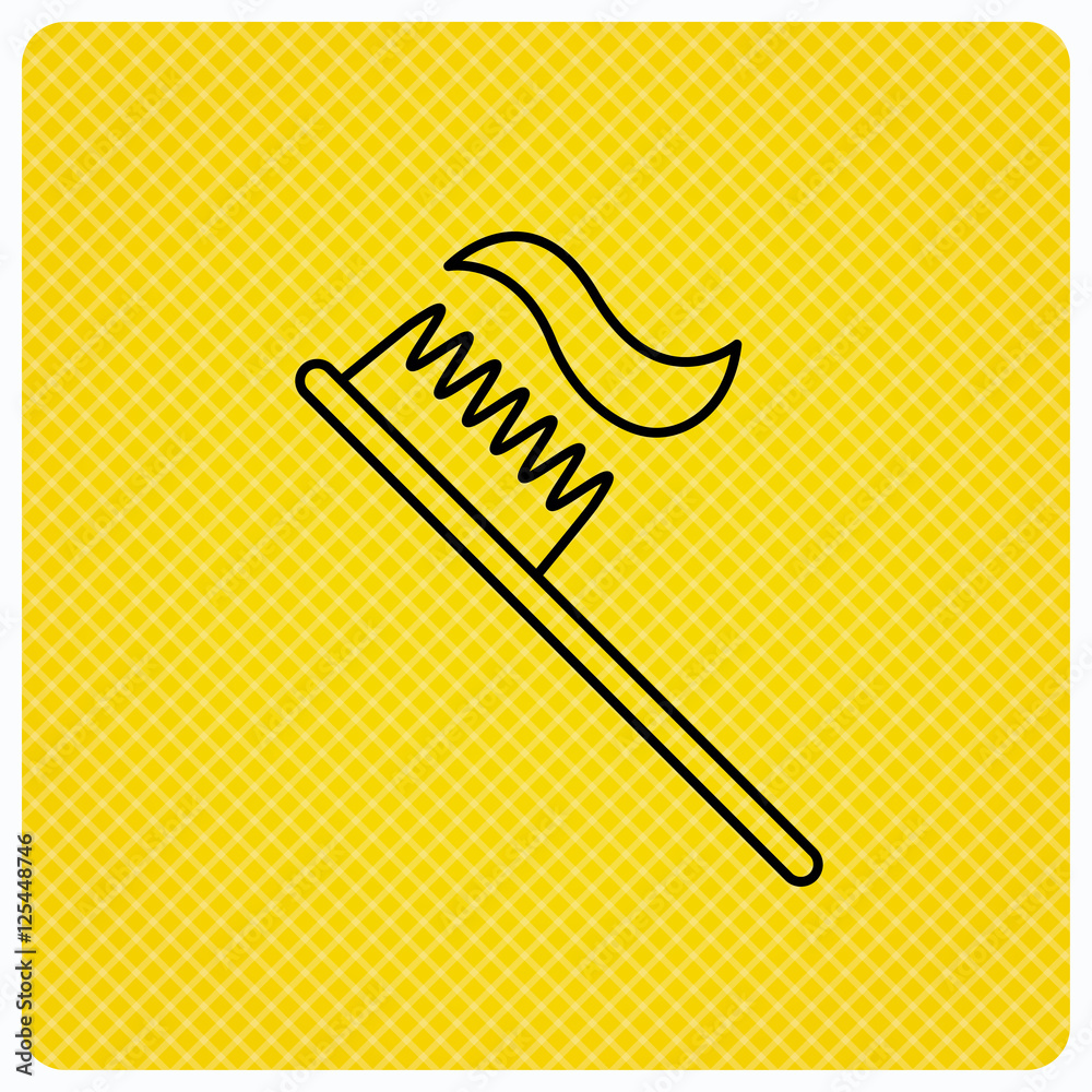 Toothbrush icon. Toothpaste sign. Stock Vector | Adobe Stock