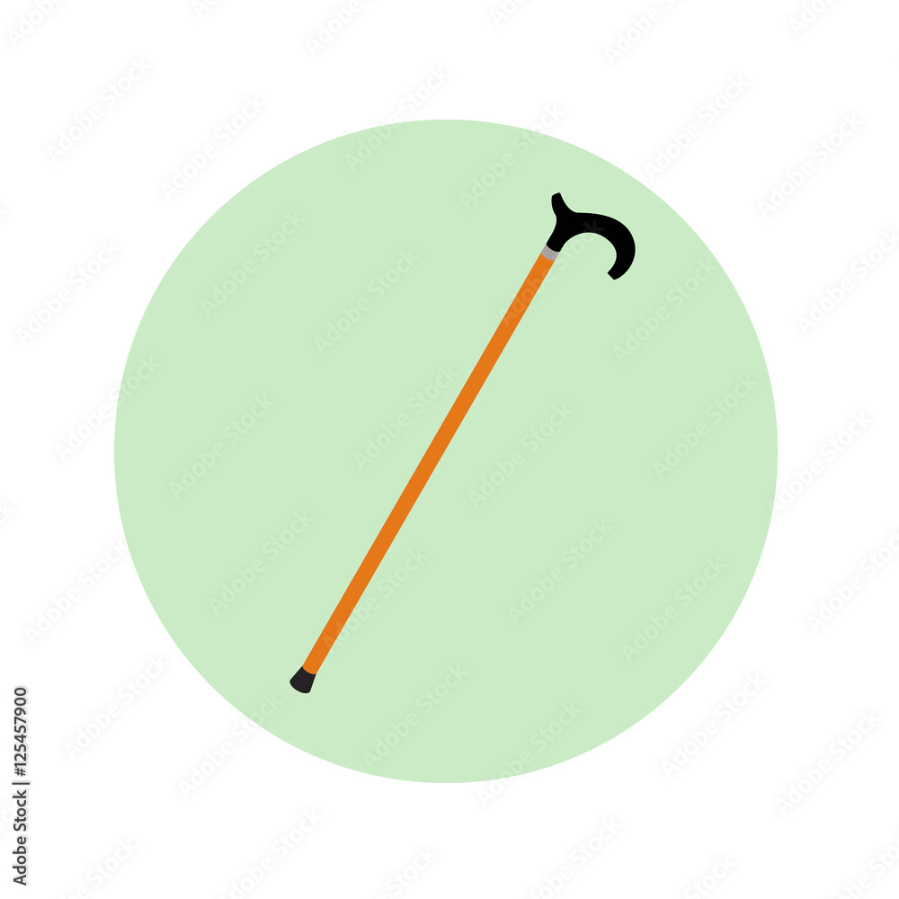 Icono plano baston de caballero color en circulo verde Stock Vector ...