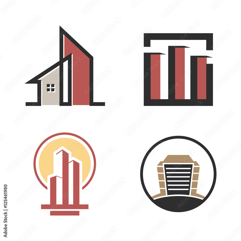 Unique Home House Building Real Estate Agency Logo Stock Vector | Adobe ...