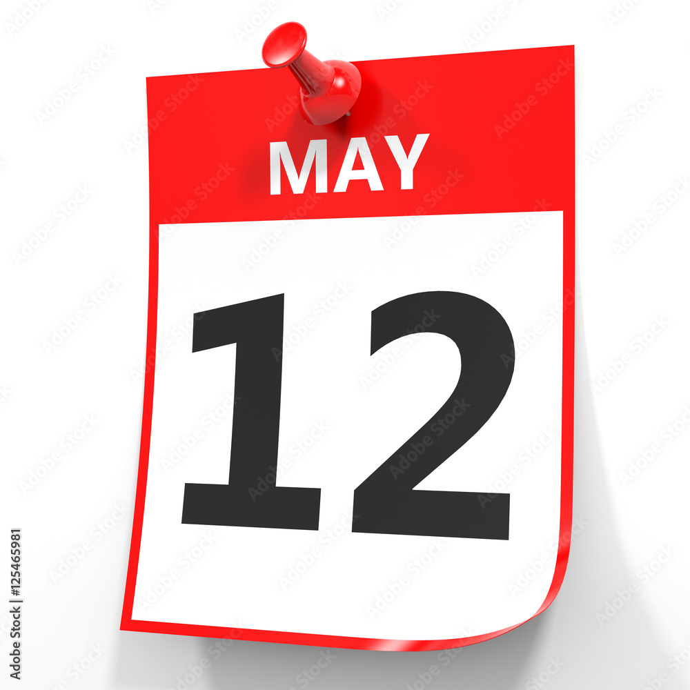 May 12. Calendar on white background. Stock Illustration | Adobe Stock