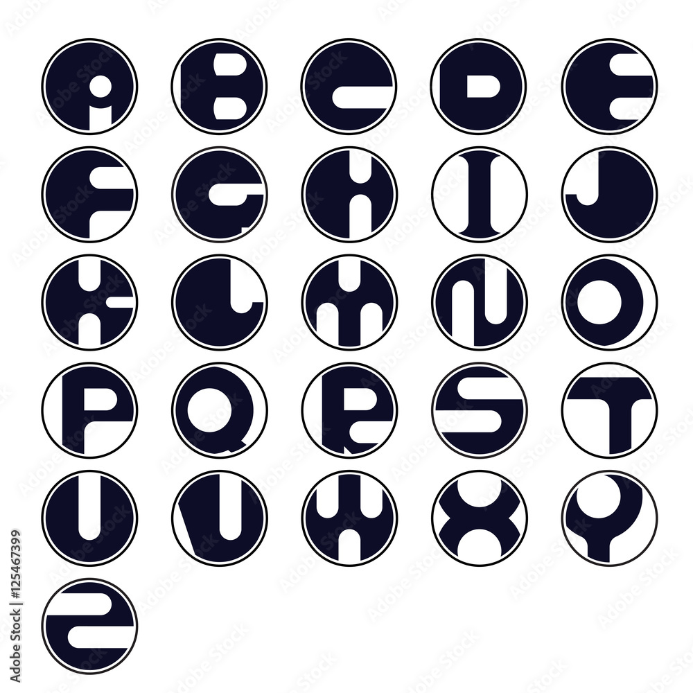 Circle letter icon abstract logo design vector template. Stock Vector ...