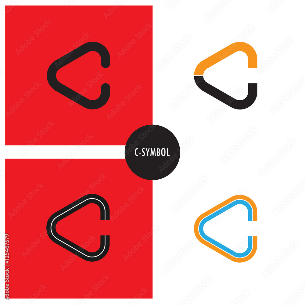 C- Company Symbol.C-letter abstract logo design. Stock Vector | Adobe Stock