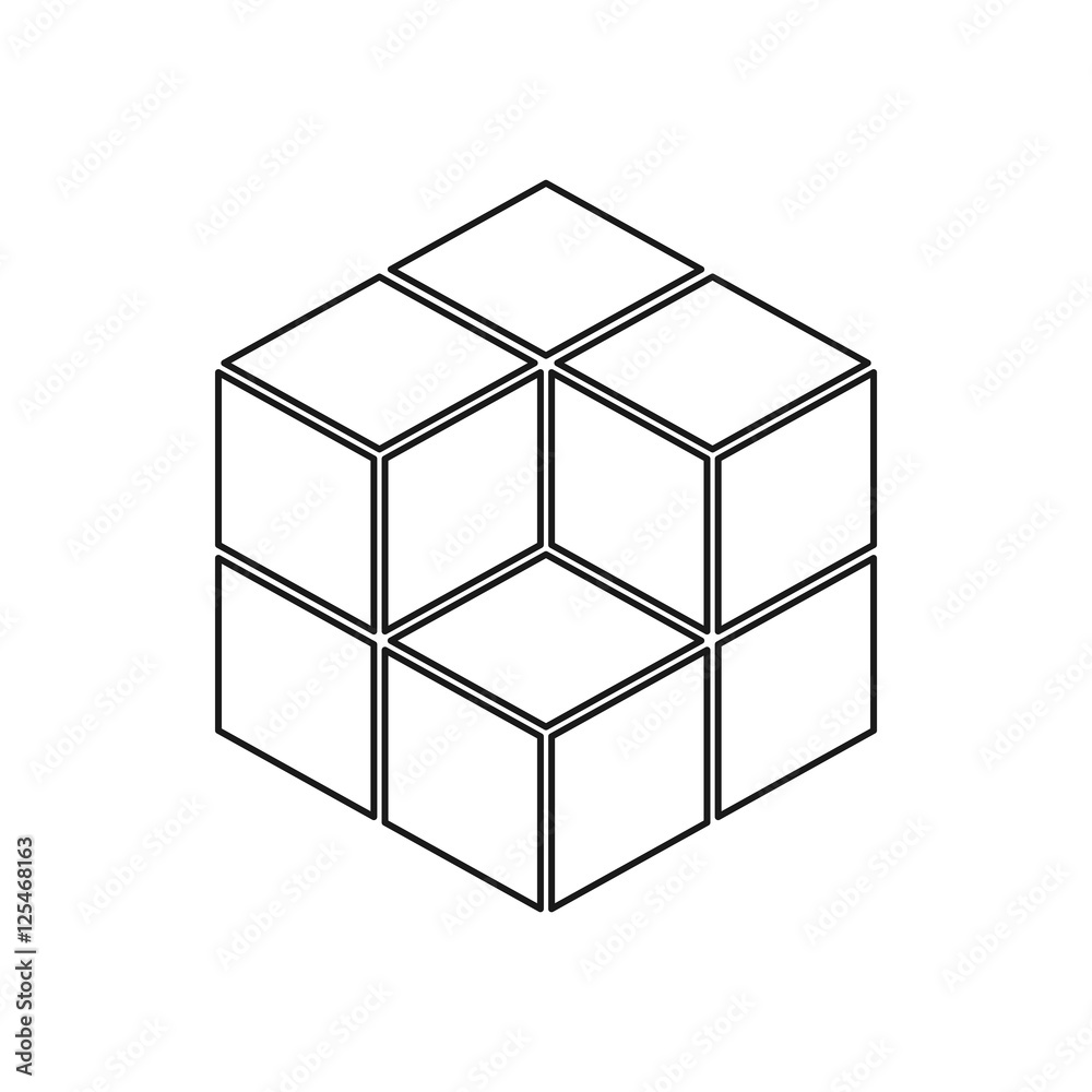 geometric cube sign pattern. Fashion graphic design.Vector illustration ...