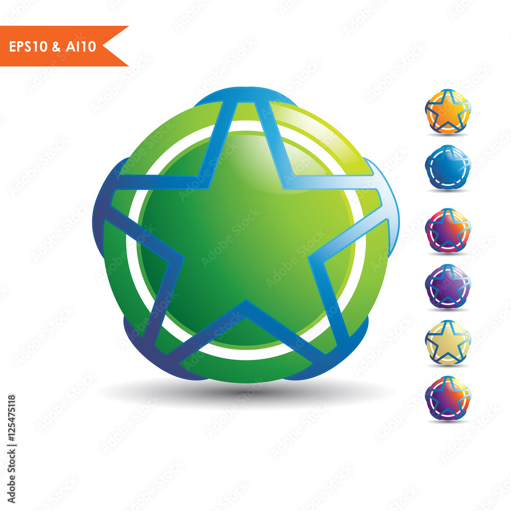 five star circle Stock Vector | Adobe Stock