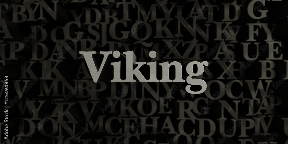 Viking - Stock image of 3D rendered metallic typeset headline ...