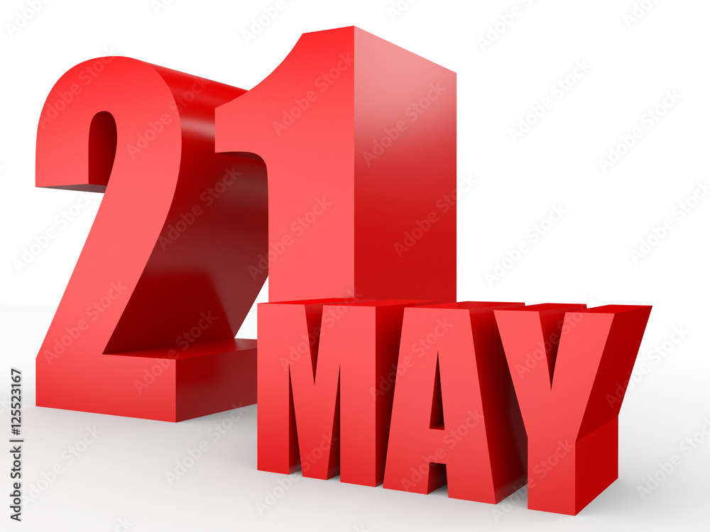 May 21. Text on white background. Stock Illustration | Adobe Stock