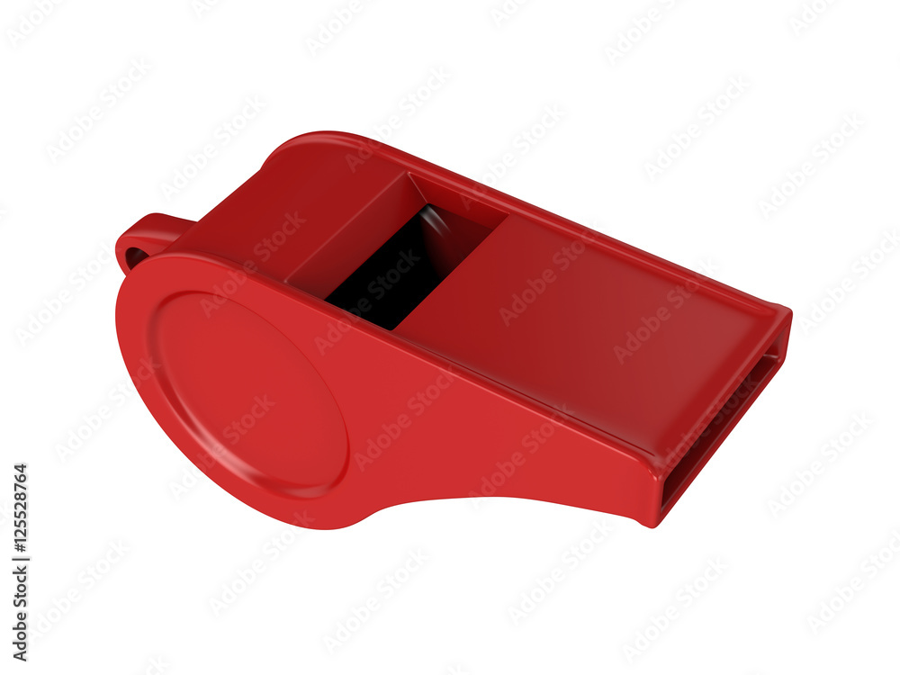 Whistle Isolated on White Background, 3D rendering Stock Illustration ...