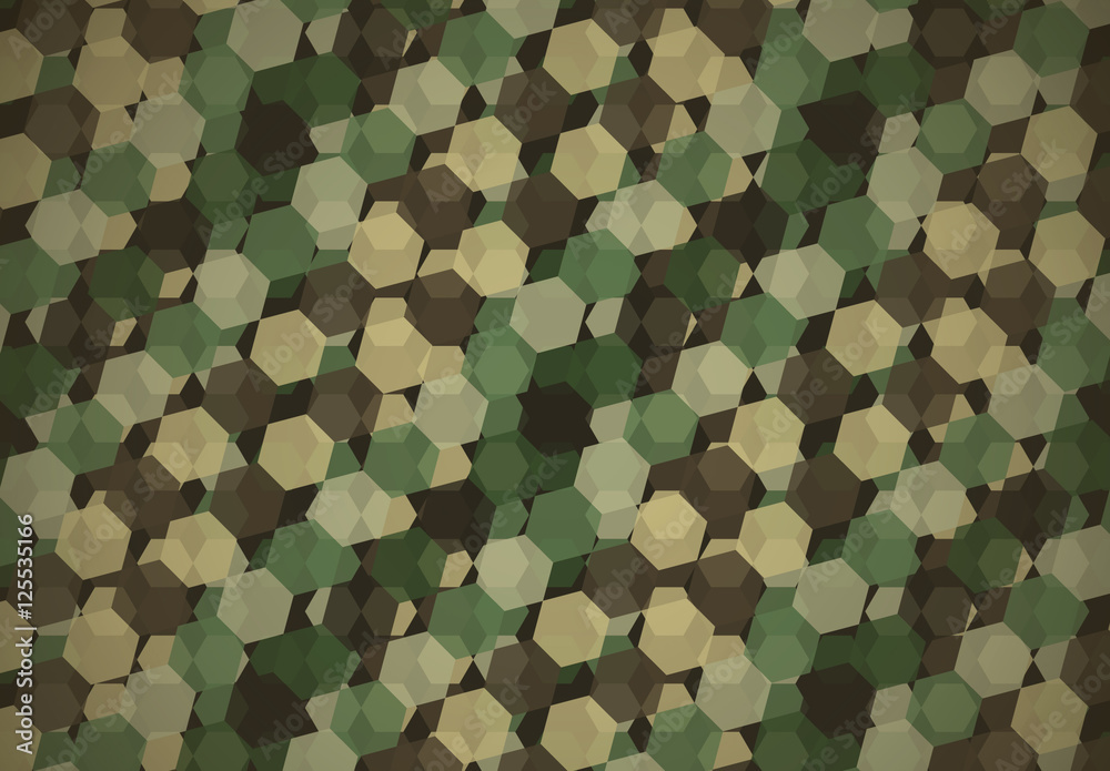 Green Military Camouflage Inspired Geometric Pattern 4 Stock Template ...