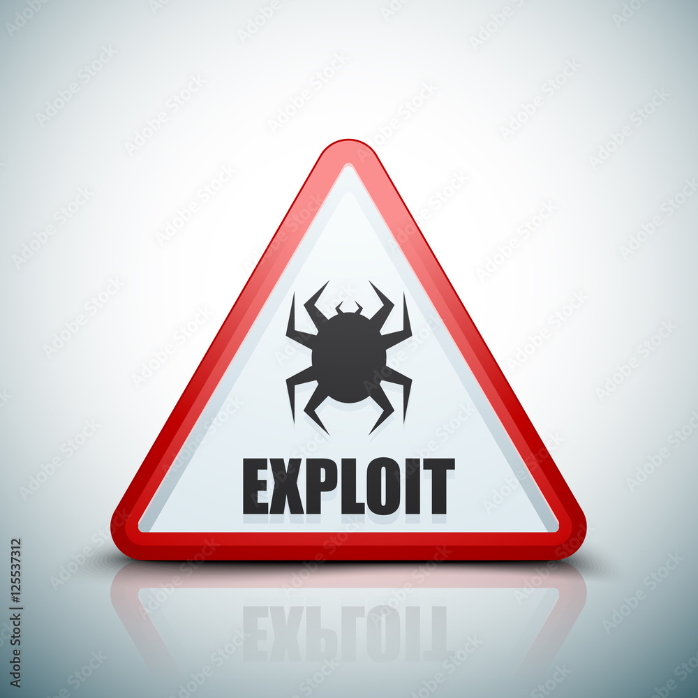 Exploit hazard sign illustration Stock ベクター | Adobe Stock