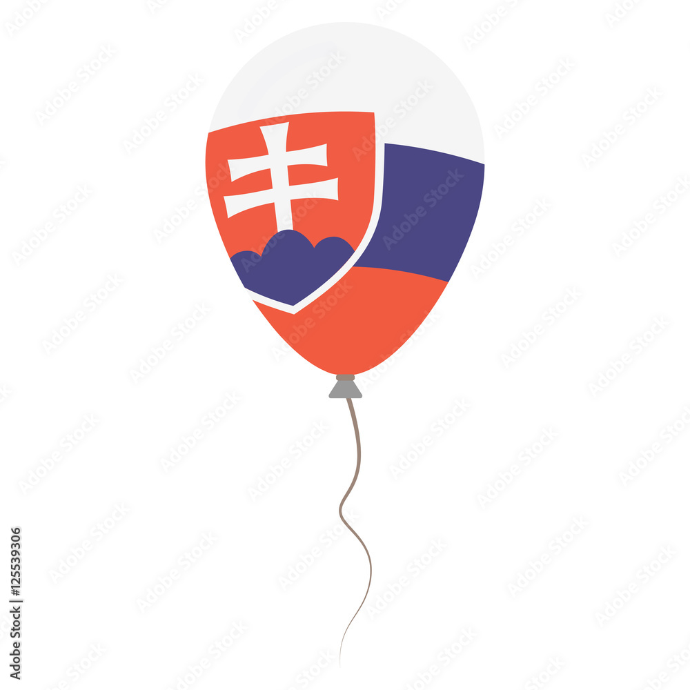 Slovak Republic national colors isolated balloon on white background ...