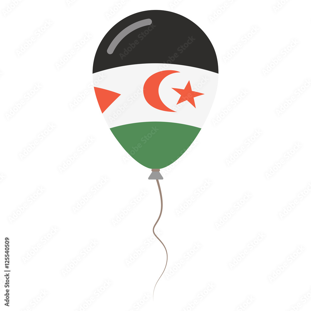 Sahrawi Arab Democratic Republic national colors isolated balloon on ...