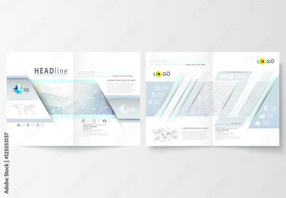 A4 Brochure Layout with a DNA Strand Design Element 1 Stock Template ...