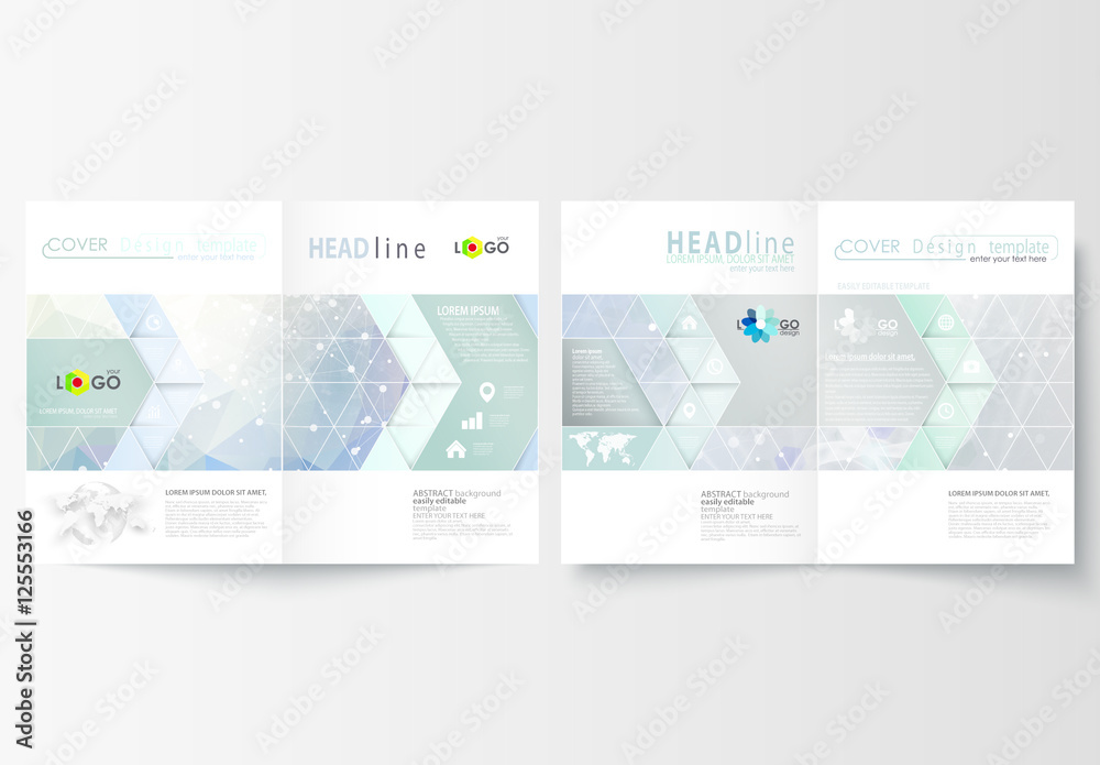 A4 Brochure Layout with a DNA Strand Design Element 2 Stock Template ...
