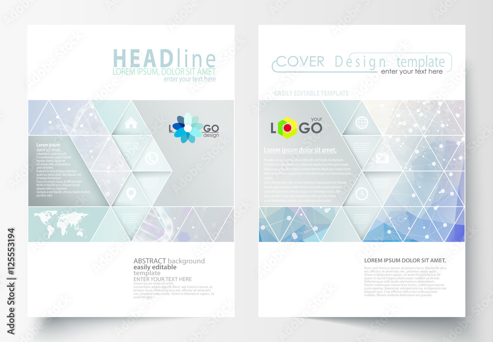 A4 Brochure Layout with a DNA Strand Design Element 5 Stock Template ...