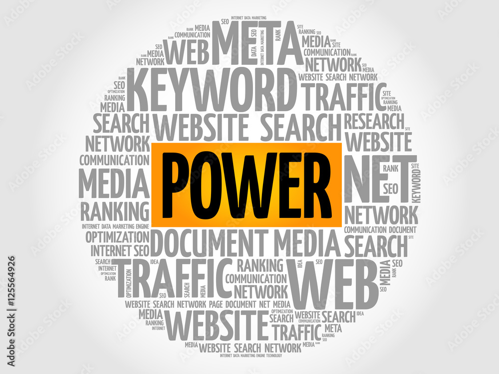 POWER word cloud collage, business concept background Stock Vector ...