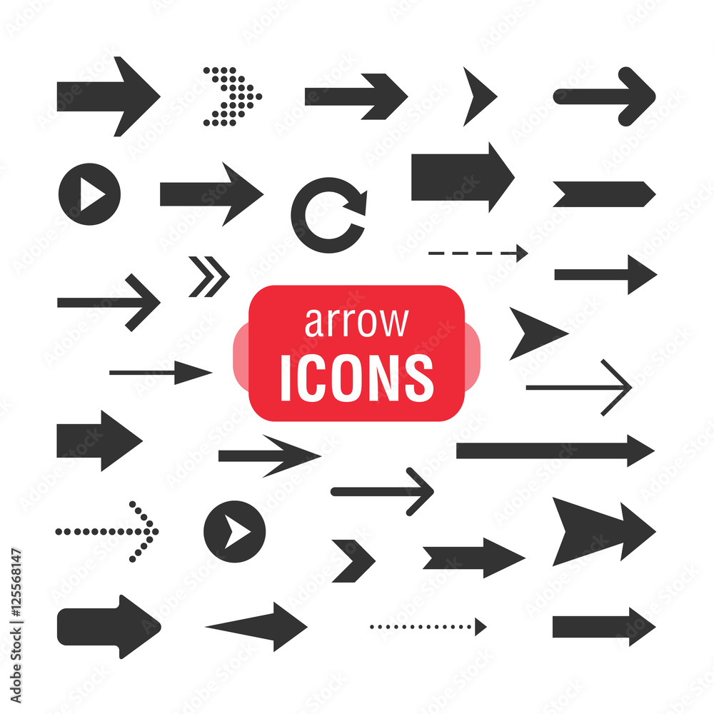 Vector arrows set Stock Vector | Adobe Stock