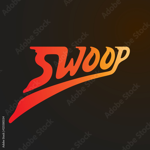Swoop vector logo design. Lettering vector logo. Calligraphic logotype ...