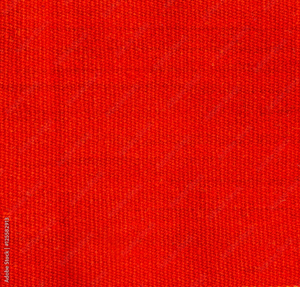 Natural background of thick orange red fabric. Fabric texture for ...