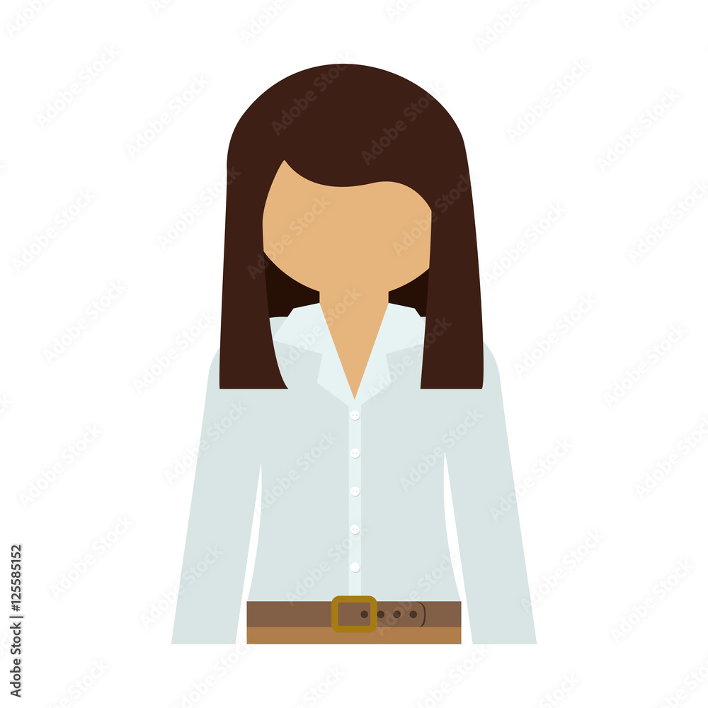 half body woman with t-shirt vector illustration Stock Vector | Adobe Stock