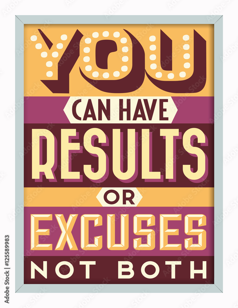 Results Or Excuses Stock Illustration | Adobe Stock