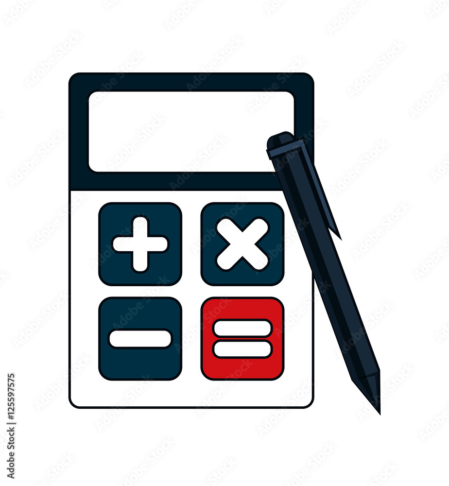 Calculator icon. tool mathematics finance device and electronic theme ...