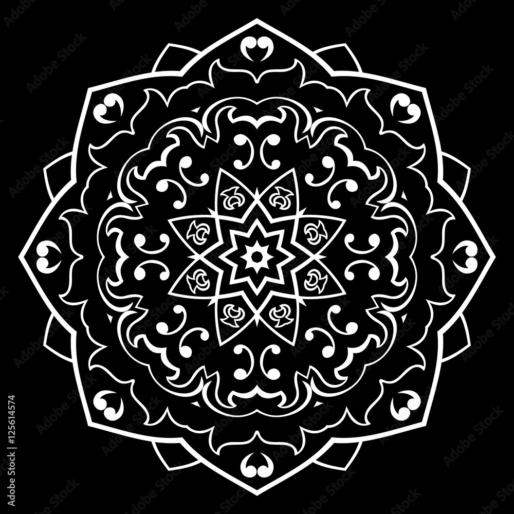 Vector simple mandala. Stock Vector | Adobe Stock