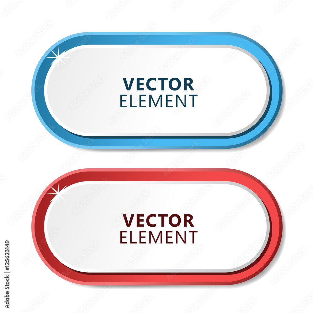 High Quality Modern Circular Color Labels on White Background. Vector ...