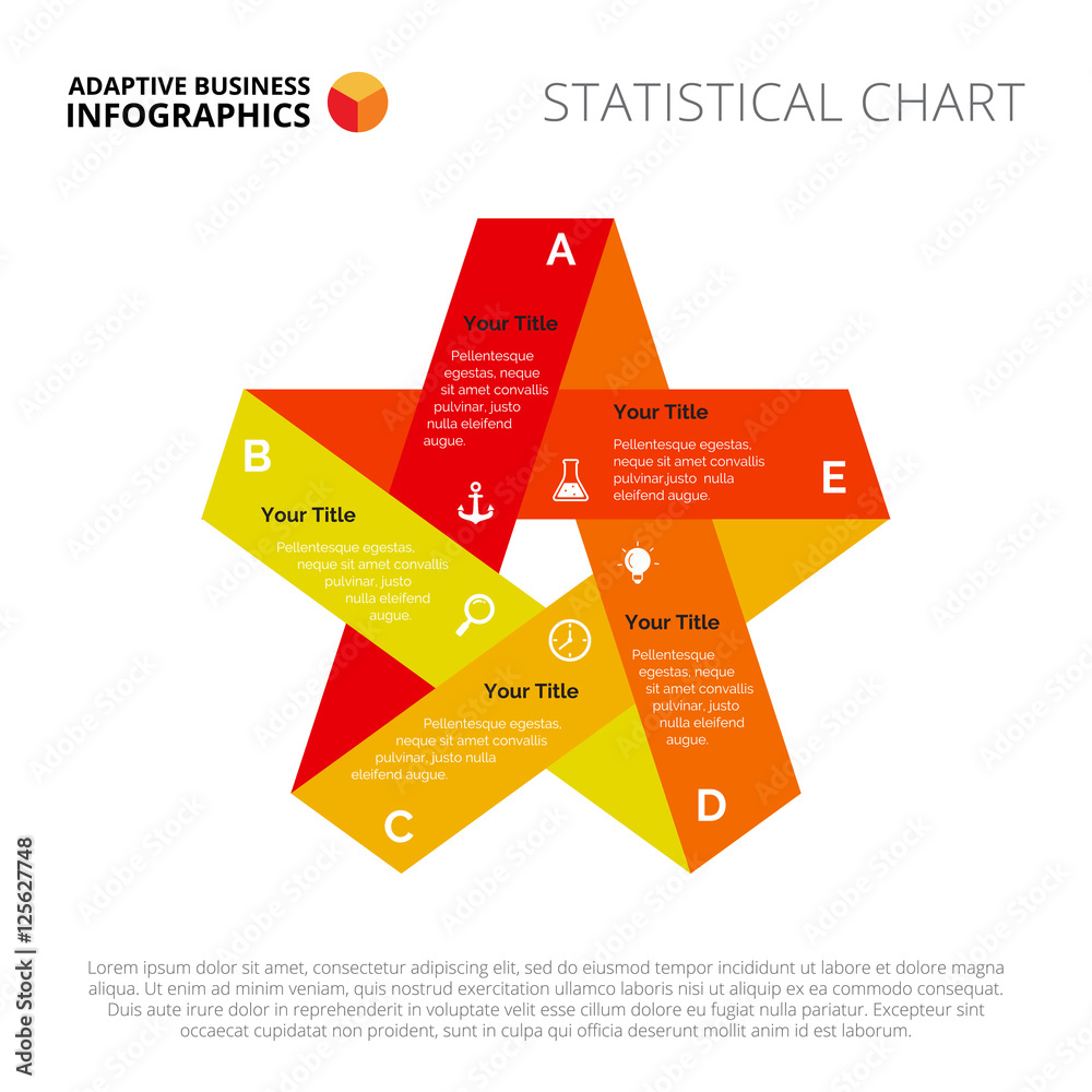Paper Star Diagram Slide Template Stock Vector | Adobe Stock