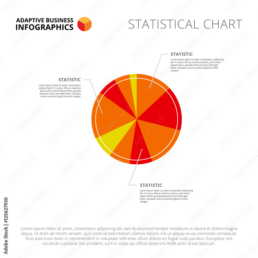 Ten Section Pie Chart Slide Template Stock Vector | Adobe Stock