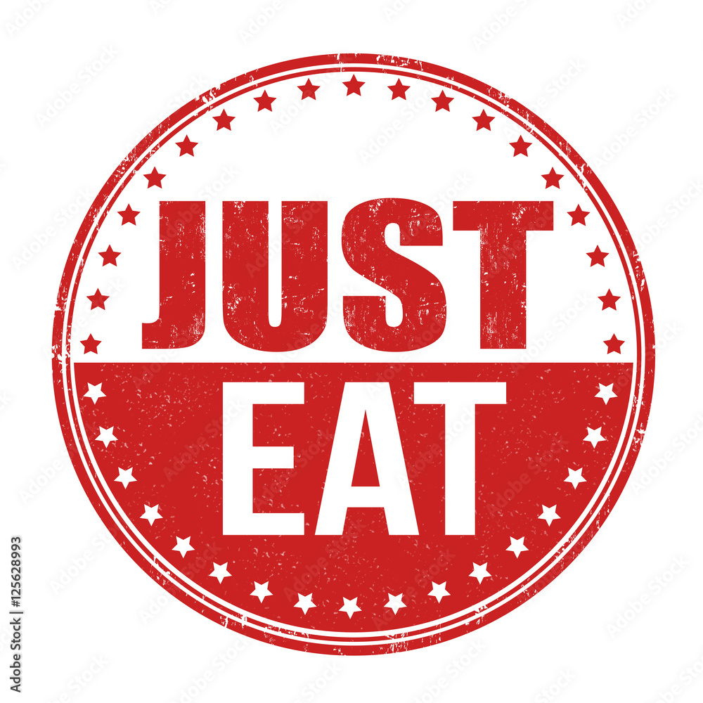 Just eat sign or stamp Stock Vector | Adobe Stock
